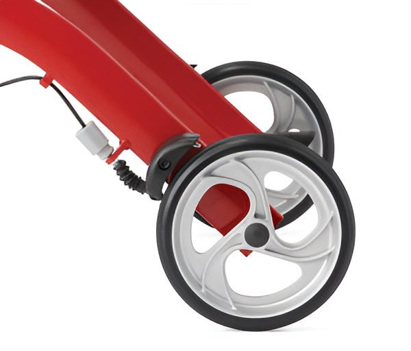 Medline European-Style Aluminum Rollator, Red