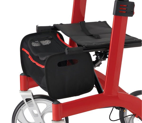 Medline European-Style Aluminum Rollator, Red